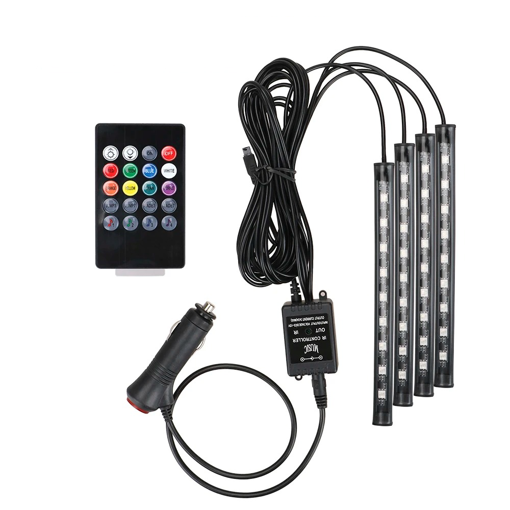 Automobilio LED RGB Lazdelės – Mavas Aksesuarai